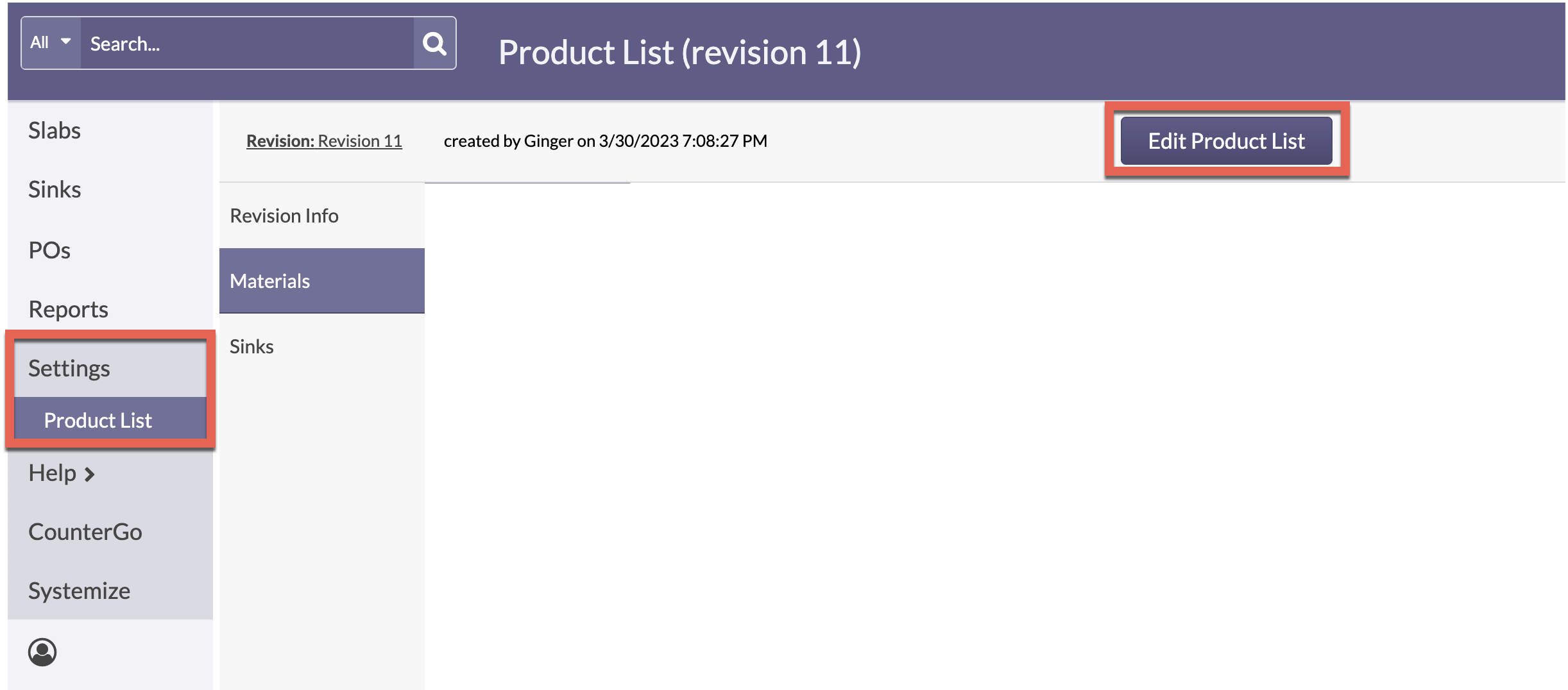 Add Materials And Sinks To The Product List